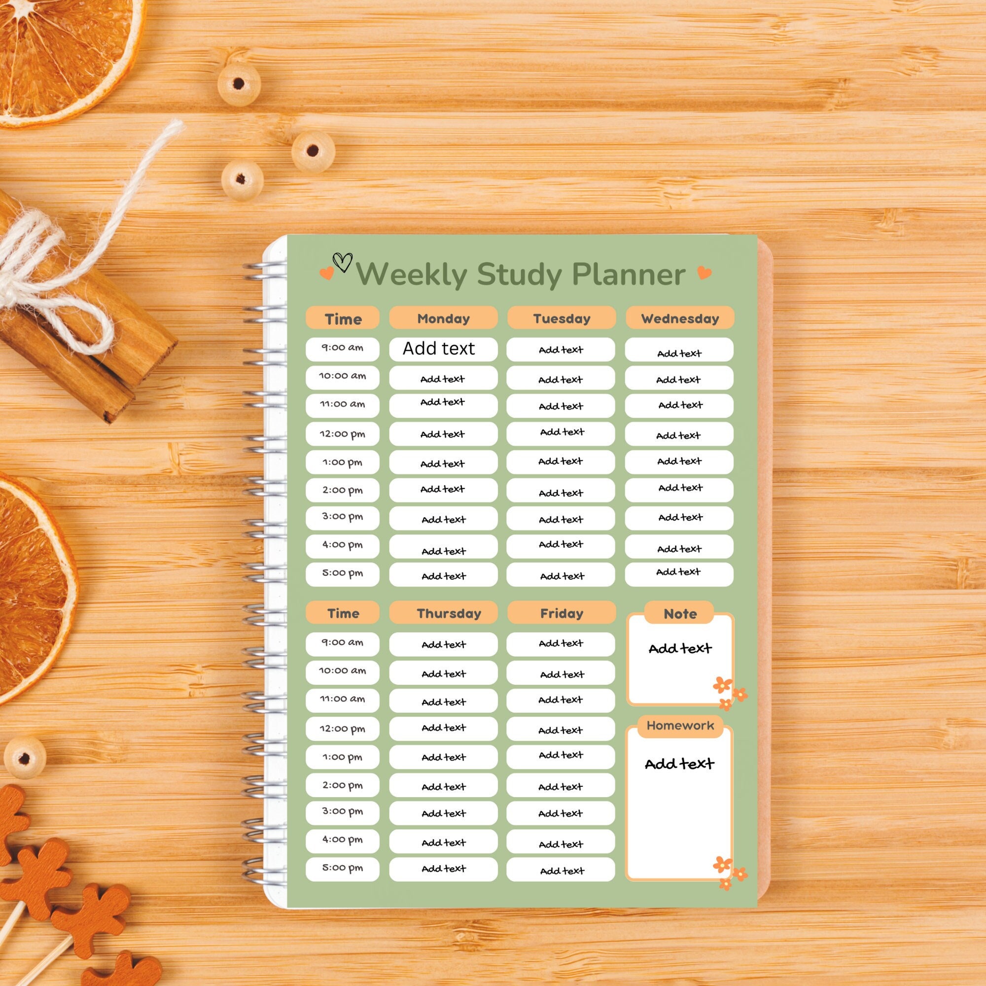 Editable Weekly Study Schedule Weekly Study Planner School - Etsy