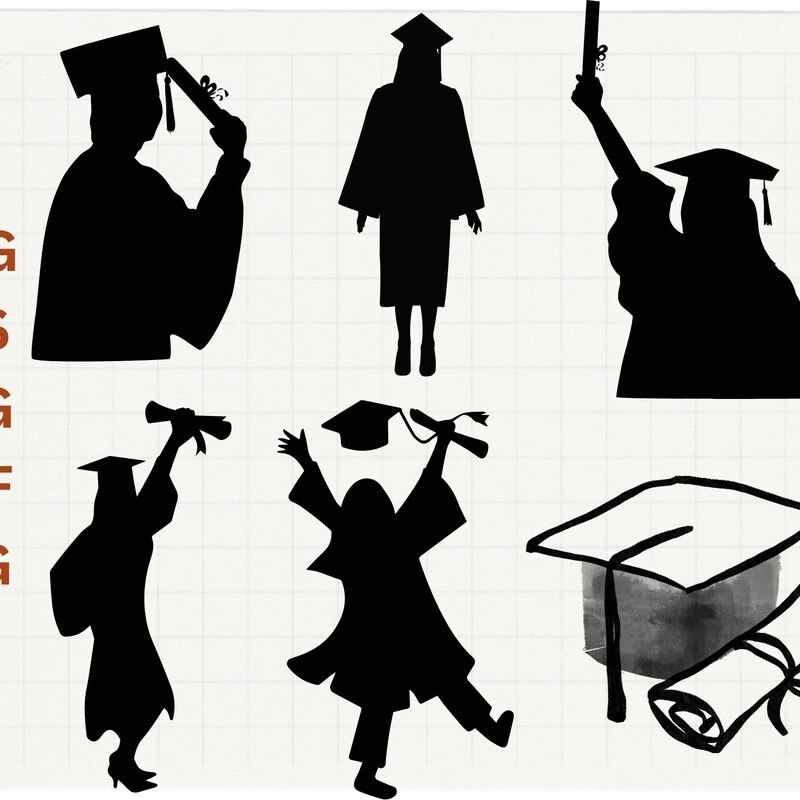 Graduation Silhouette - Etsy