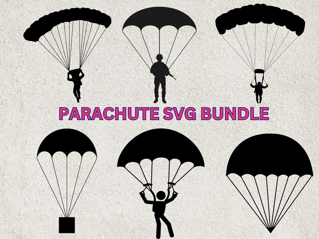 Parachute SVG, Paraglider Svg , Skydivers Svg, Parachute Vector, Supply ...