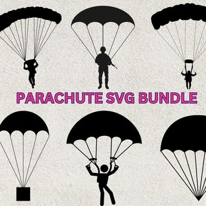 Parachute SVG, Paraglider Svg , Skydivers Svg, Parachute Vector, Supply ...