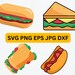 Sandwich SVG, Lunch Svg, Sandwich Vector Clipart, Fast Food Svg Bundle ...