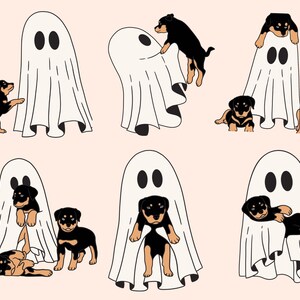Сute Ghost Dog Svg, Ghost Dog Halloween Svg , Ghost Dog Retro Spooky ...