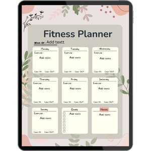 Fitness Planner Printable, Editable Fitness Planner in Canva,fitness ...