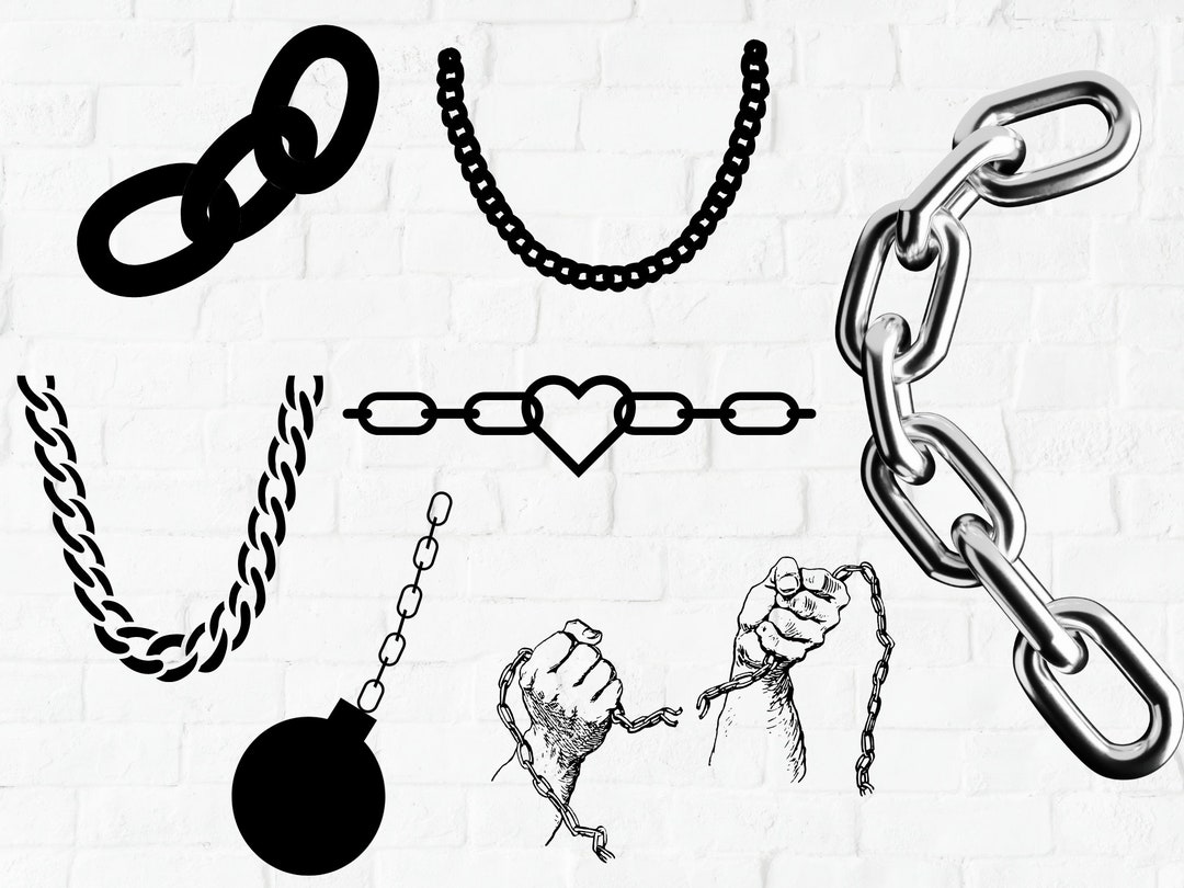 Chain Design, Chain Svg, Chain Silhouette, Chain Clipart, Chain Tattoo ...