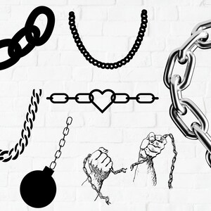 Chain Design, Chain Svg, Chain Silhouette, Chain Clipart, Chain Tattoo ...