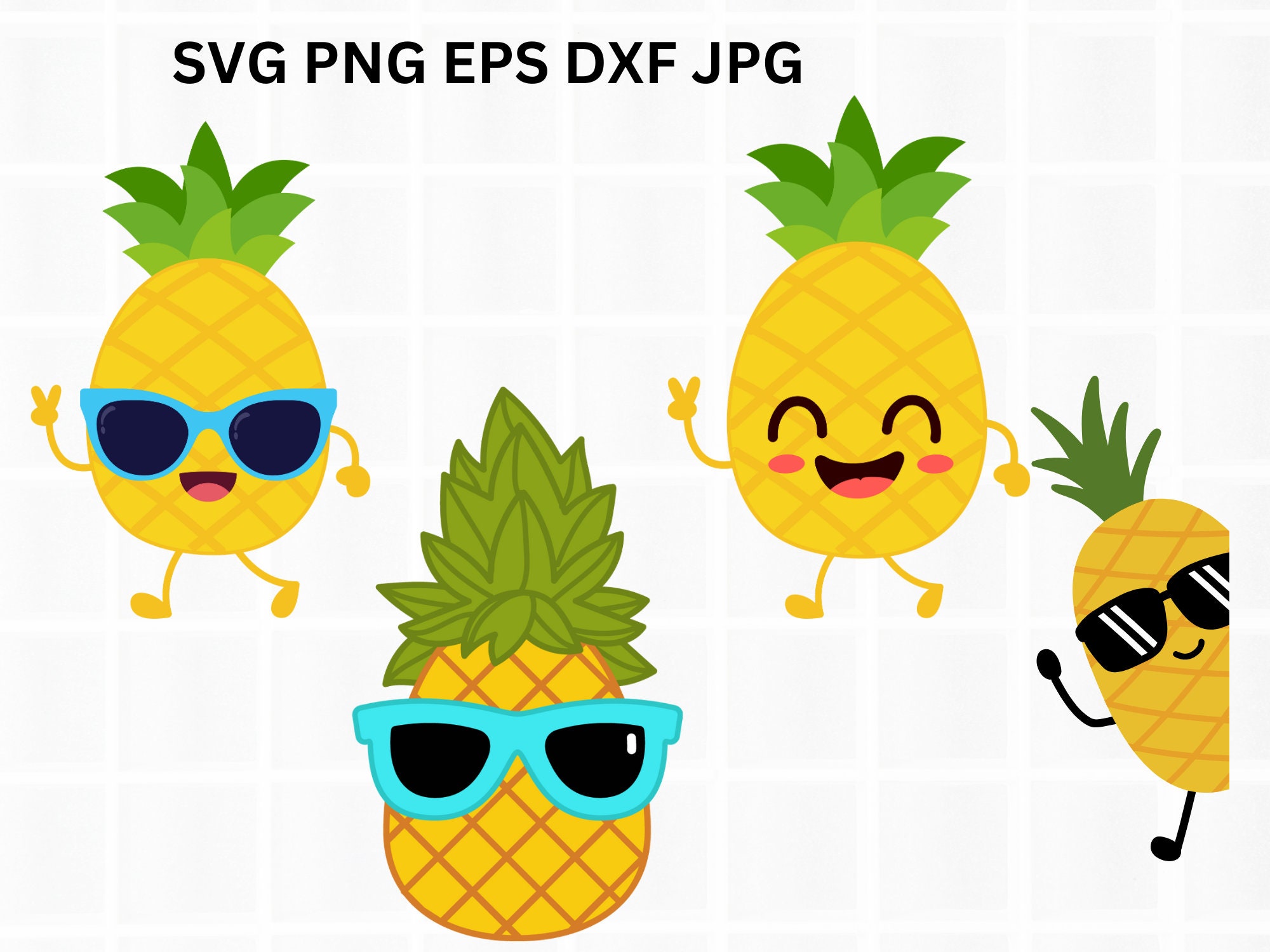 Pineapple SVG Bundle, Pineapple SVG, Pineapple Clipart, Pineapple Fruit ...