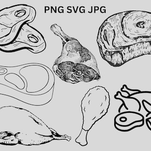 Meat Svg, Pork Svg, Sausage Svg ,beef Svg ,chicken Svg ,steak Svg Meat ...