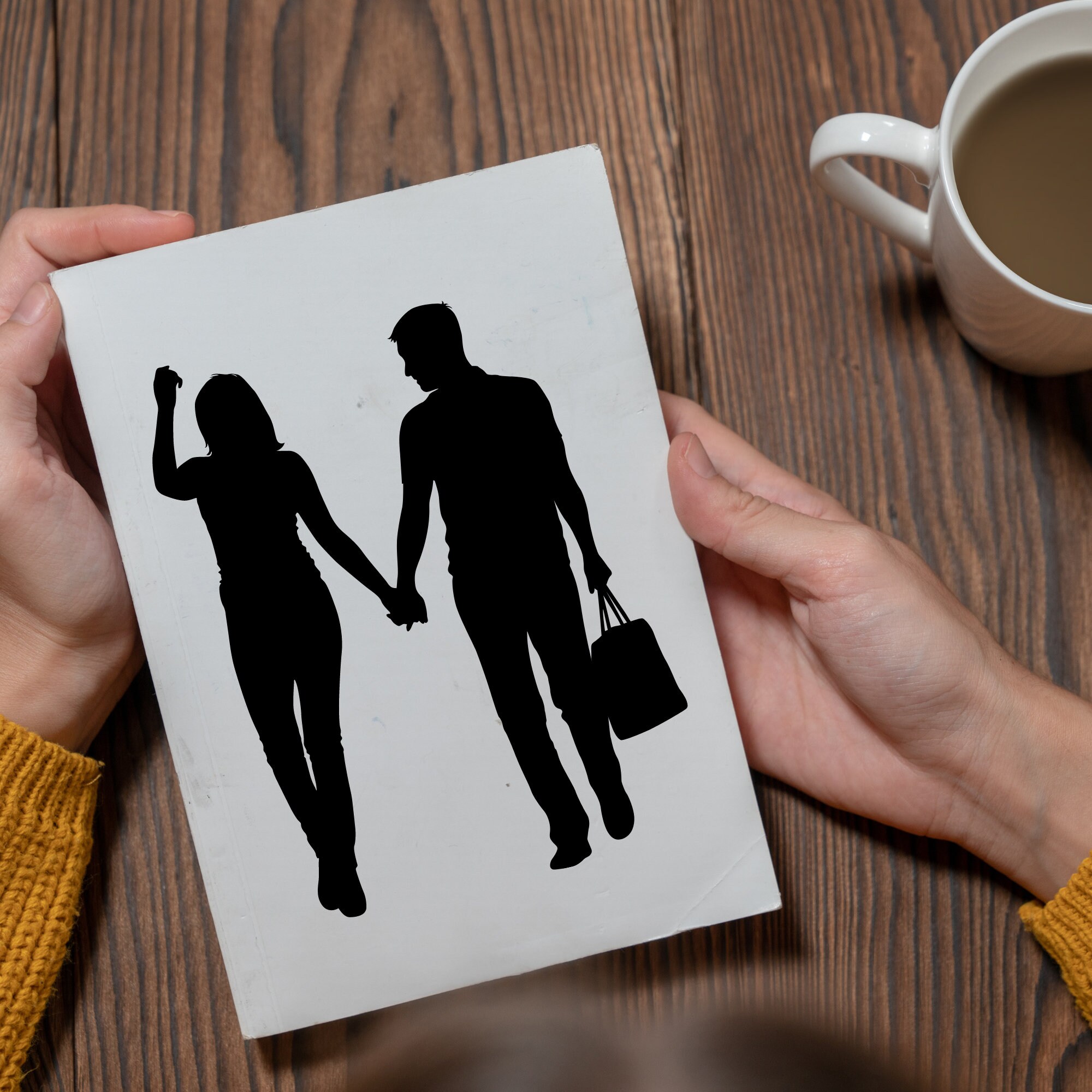 Couple Walking Silhouette , Evening Walk Vector, Couples SVG, Couples ...