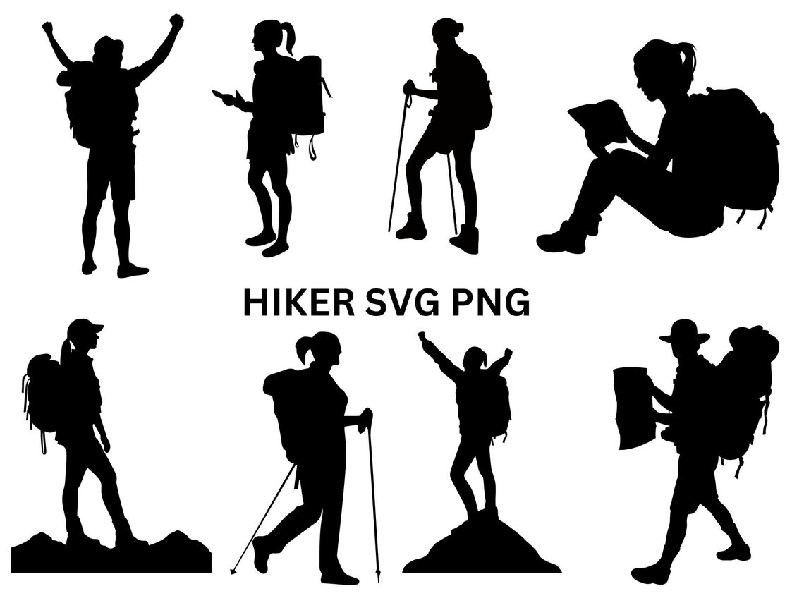 Hiking SVG Bundle, Hiker Svg, Outdoors Svg, Adventure Svg, Hiking ...
