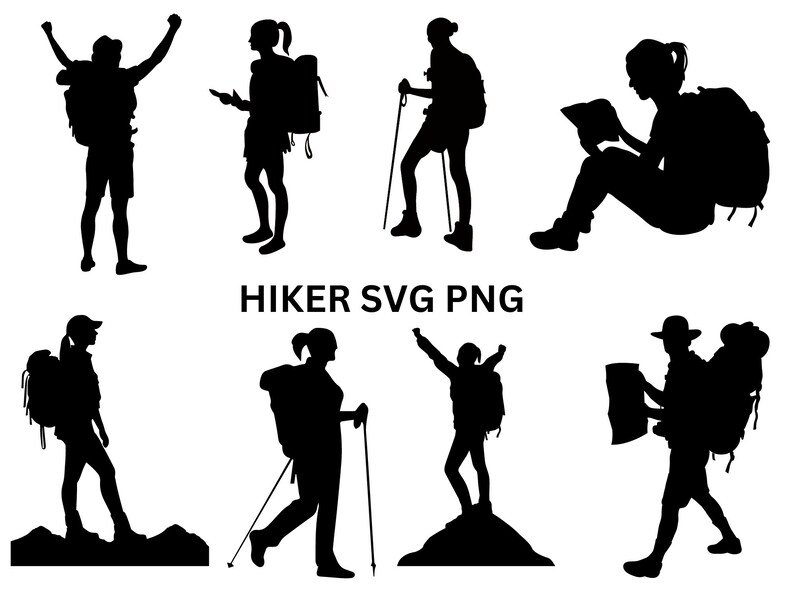 Hiking SVG Bundle, Hiker Svg, Outdoors Svg, Adventure Svg, Hiking ...