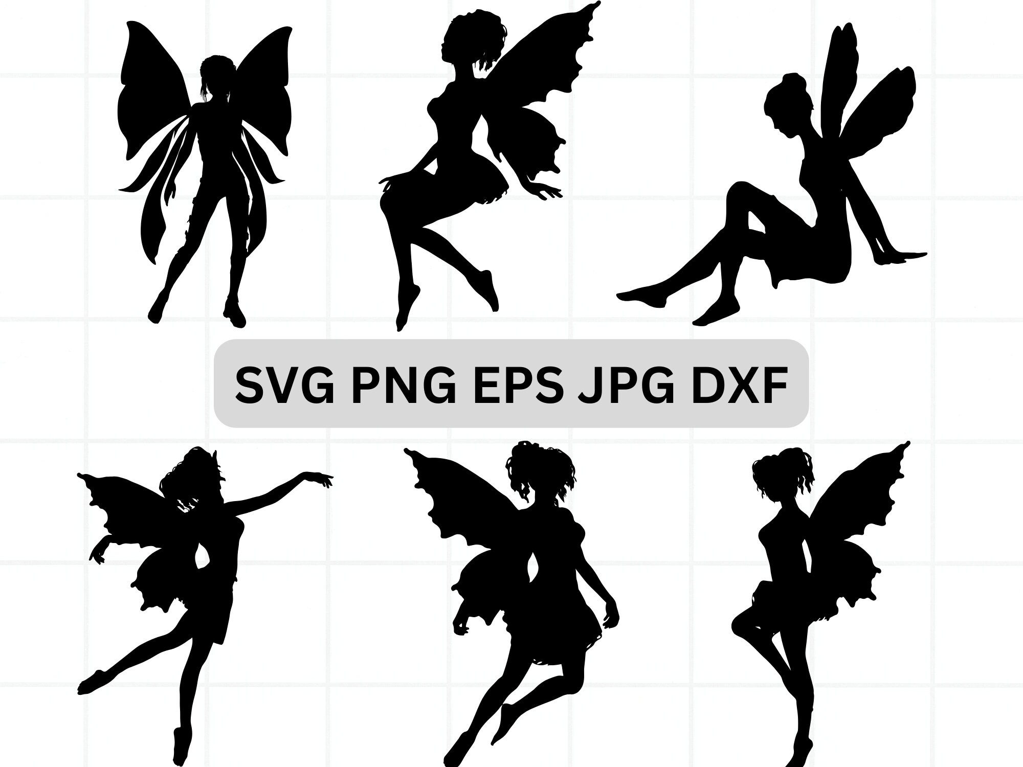 Girl Angel Svg Cute Angel Silhouette Bundle Angels SVG - Etsy