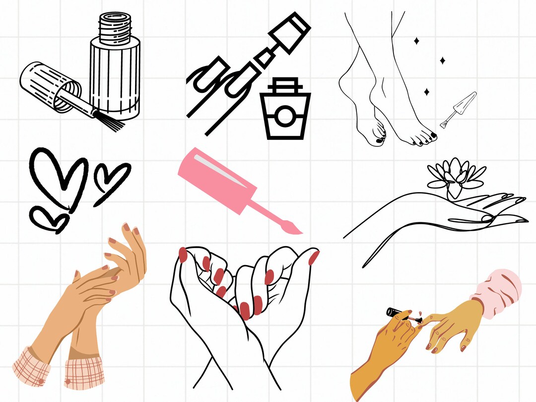 Nail Svg, Woman Nails Pretty Hands Png , Fingers Svg , Nail Artist SVG ...