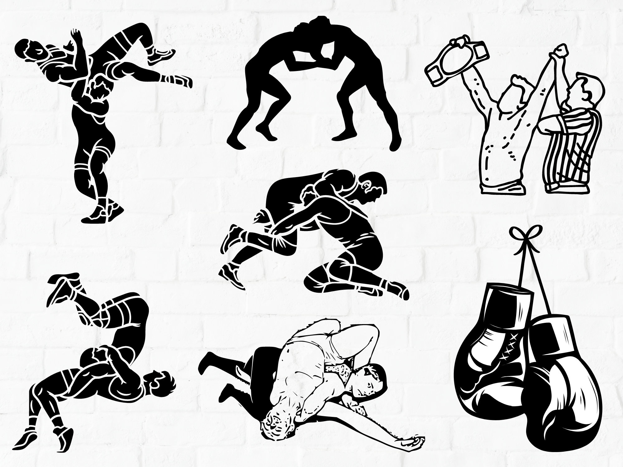 Wrestling SVG, Wrestler Svg, Wrestling Clipart SVG, Wrestling Cut Files ...