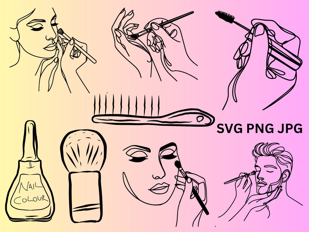 Makeup Svg Bundle, Makeup Clipart, Eyelashes Svg, Lips Svg, Eyeshadow ...