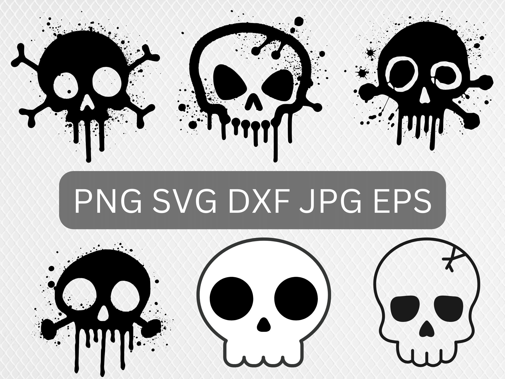 Skull SVG, Halloween Skulls Svg Bundle, Skull SVG Files Bundle, Skull ...