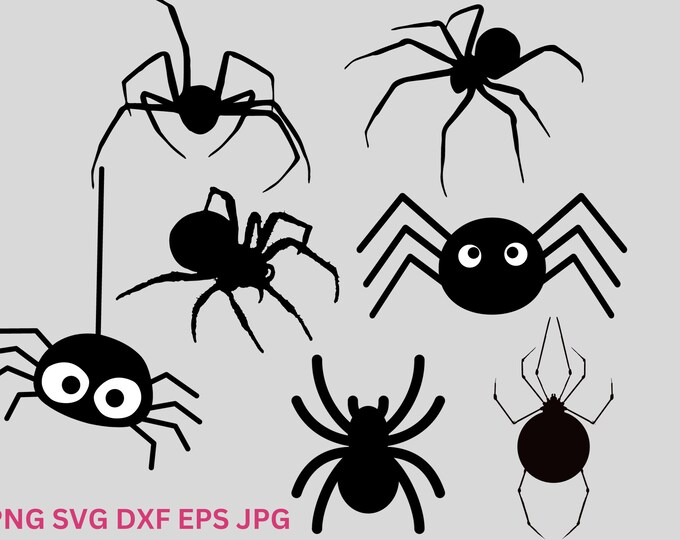 Spider Svg, Spider SVG Bundle, Halloween Spider SVG, Scary Spider SVG ...
