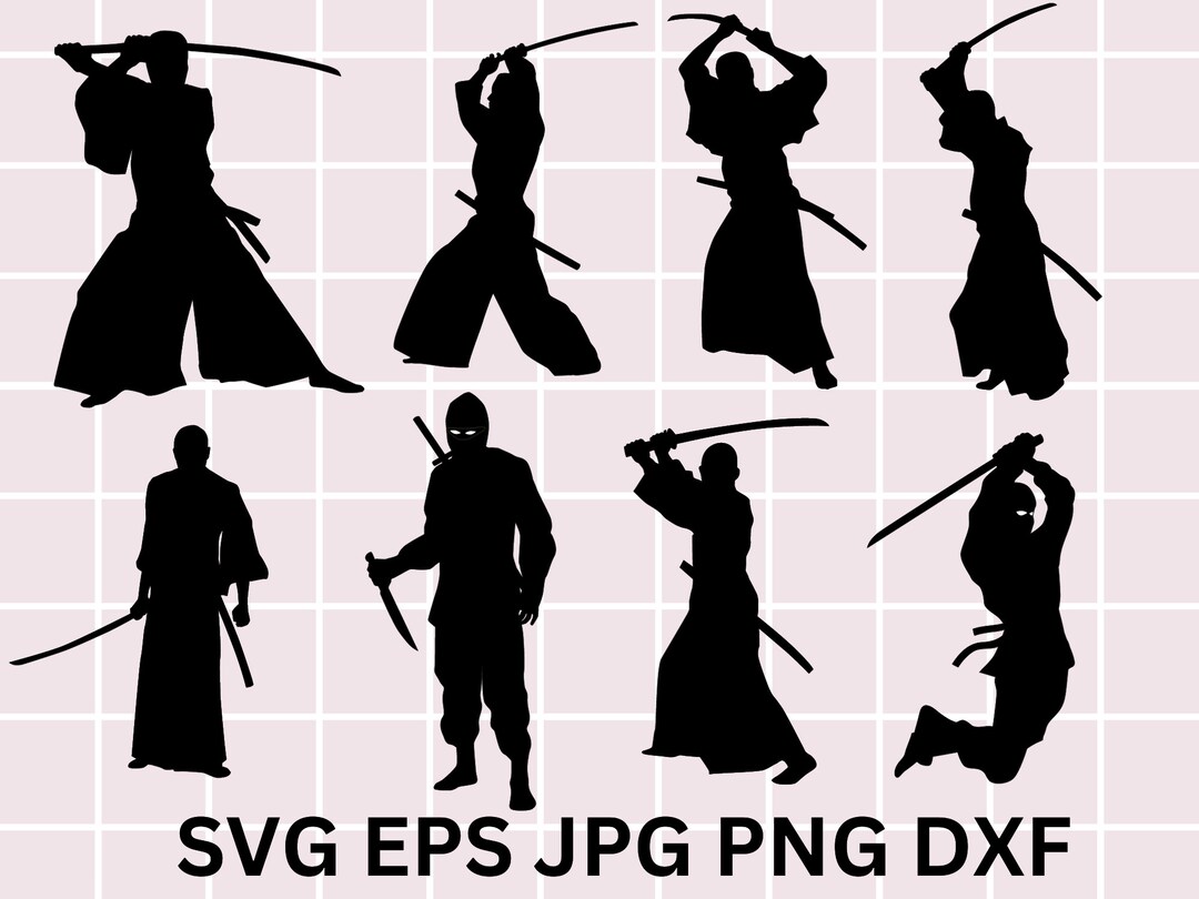 Samurai SVG Bundle, Lady Samurai SVG , Samurai Clipart, Samurai ...