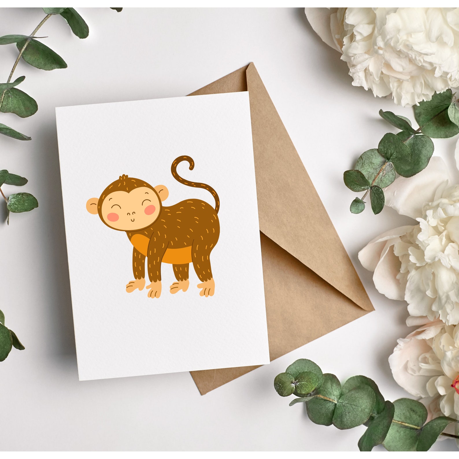 Monkeys Clipart Set Baby Monkey Svg Jungle Animal Svg - Etsy