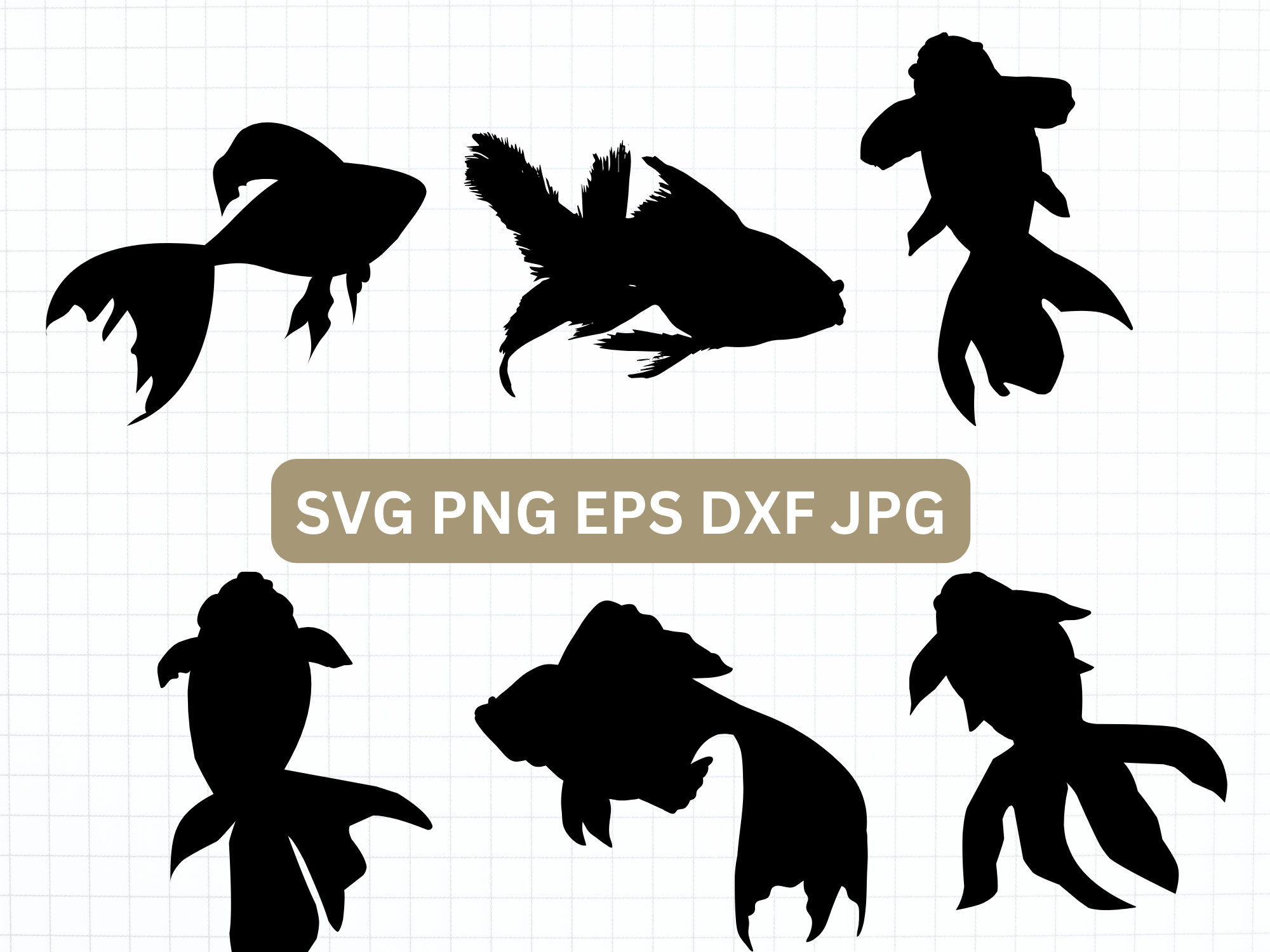 Goldfish Svg Bundle Gold Fish Clipart Fish Svg Aquarium - Etsy