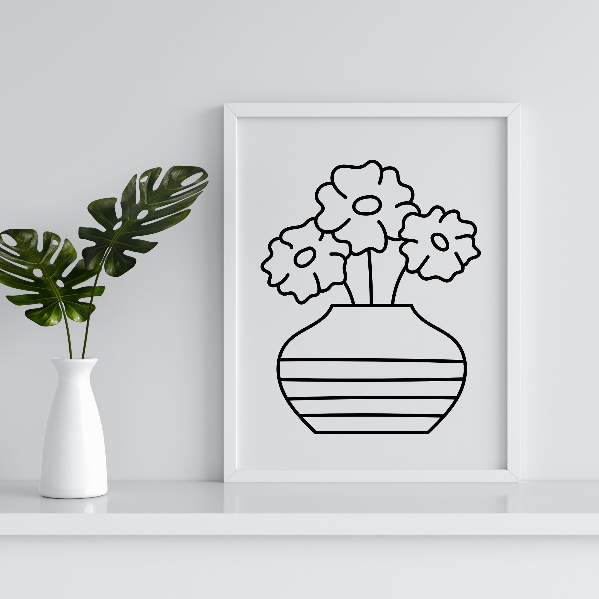 Flower Vase Svg Bundle, Flower Vase Svg, Vase Clipart, Flower Vase Svg ...