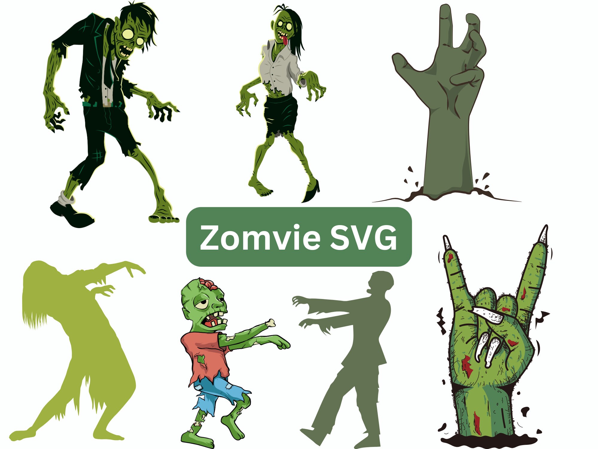 Zombie Svg Halloween Svg Horror Svg Zombie Hands Spooky - Etsy