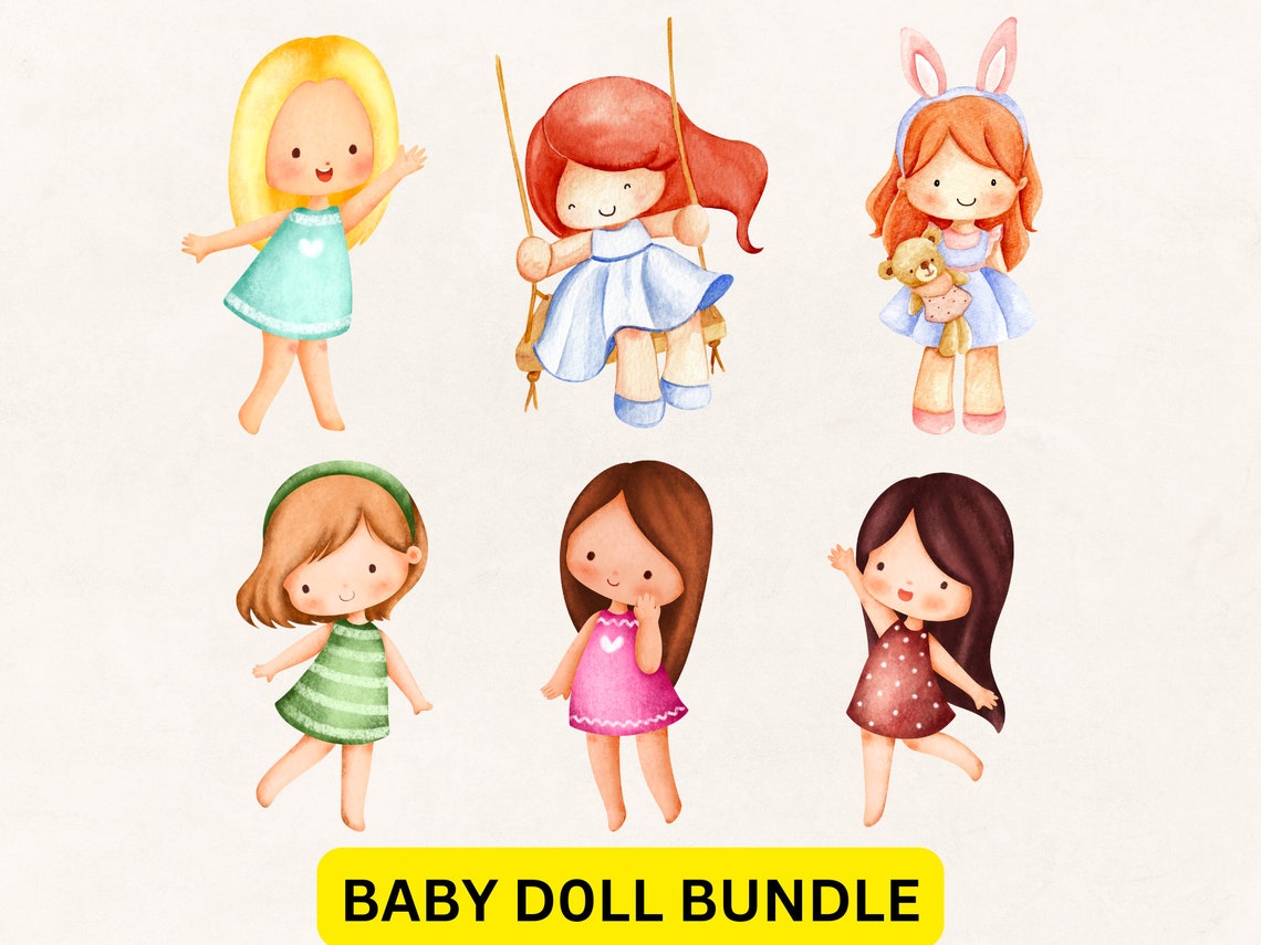 Baby Doll Svg, Doll Svg, Doll Silhouette, Little Baby Dolls SVG ...