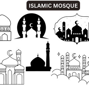 Mosque Svg, Islamic Svg, Mosque Clipart, Mosque Clipart Vector Islam ...