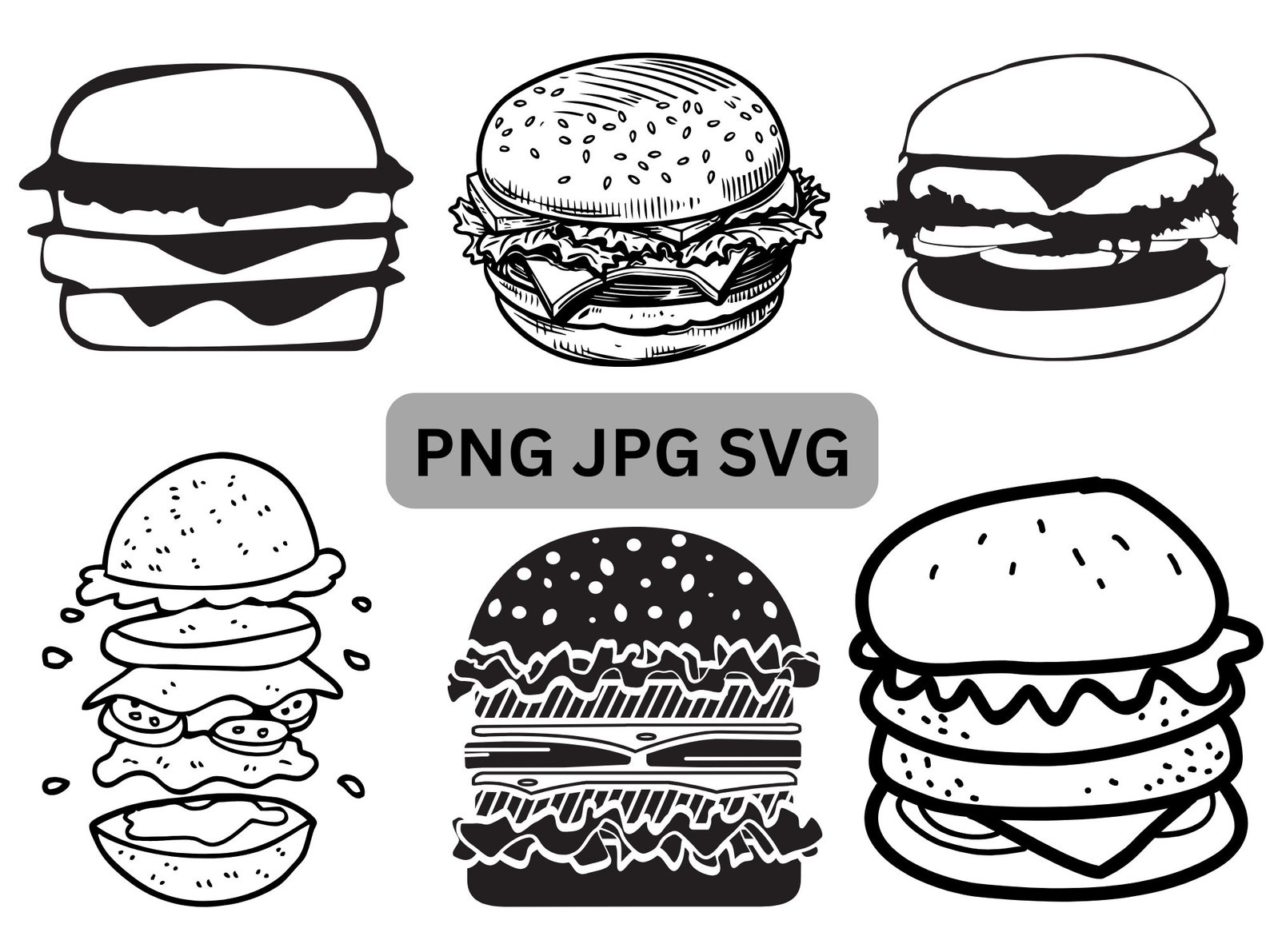 Burger Svg, Juicy Burger Svg, Juicy Hamburger SVG, Burger Cut File ...