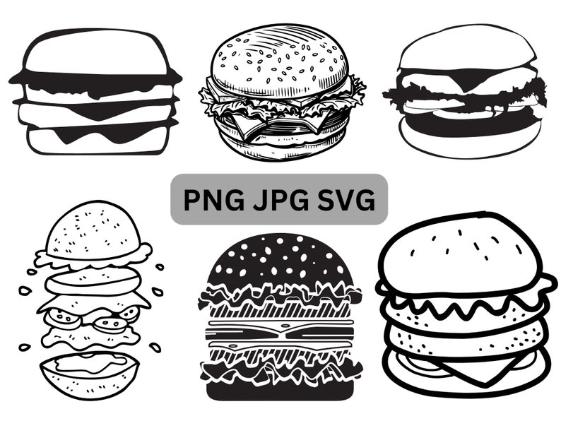 Burger Svg, Juicy Burger Svg, Juicy Hamburger SVG, Burger Cut File ...