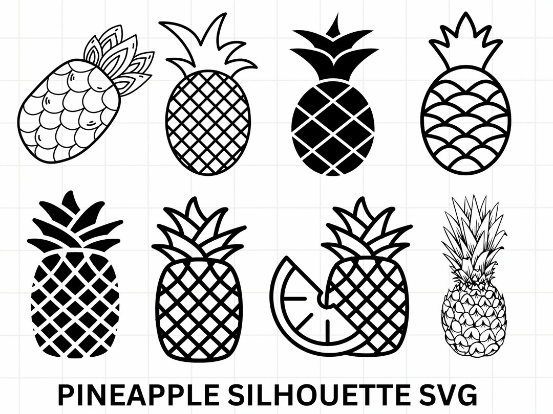Pineapple SVG Files , Pineapple Fruit SVG Vector Files, Pineapple ...