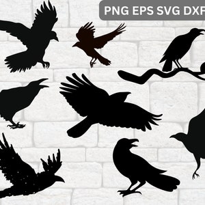 CROW SVG, Crow Svg Files for Circut , Crow Bird SVG Files Bundle, Crow ...