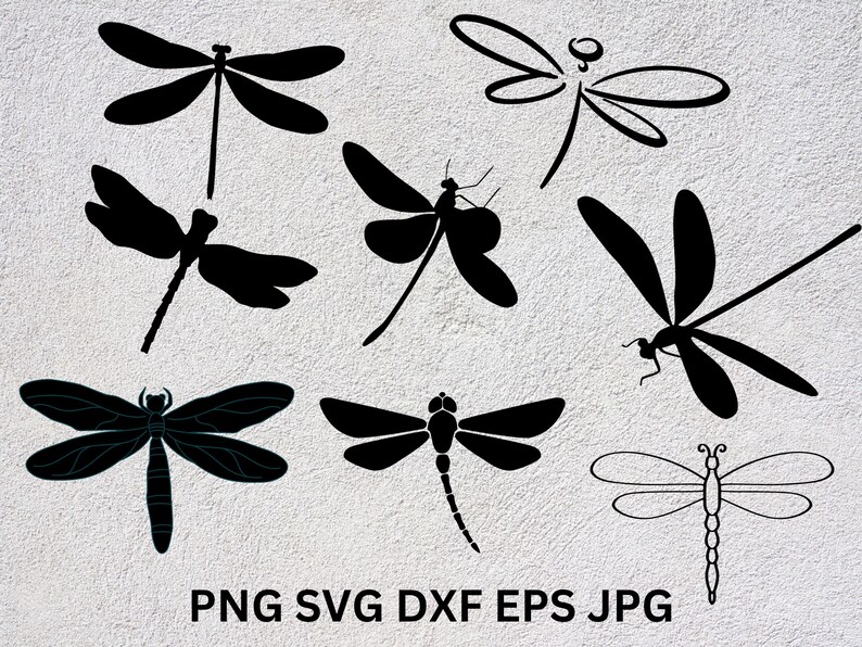 Dragonfly SVG, Dragonfly Vector, Dragonflies, Wings Cut File, Dragonfly Clipart , Silhouette ...