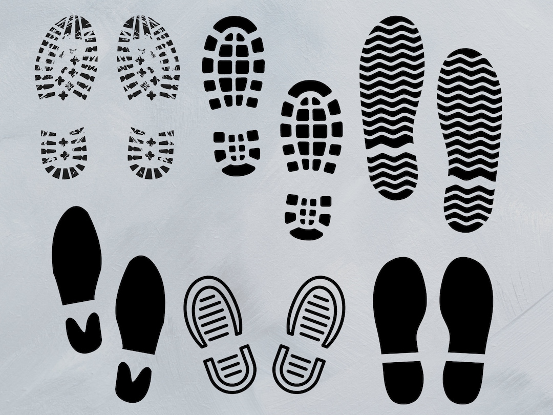 Shoe Print SVG File, Shoe Prints Svg, Baby Shoe Print SVG, Sneakers ...