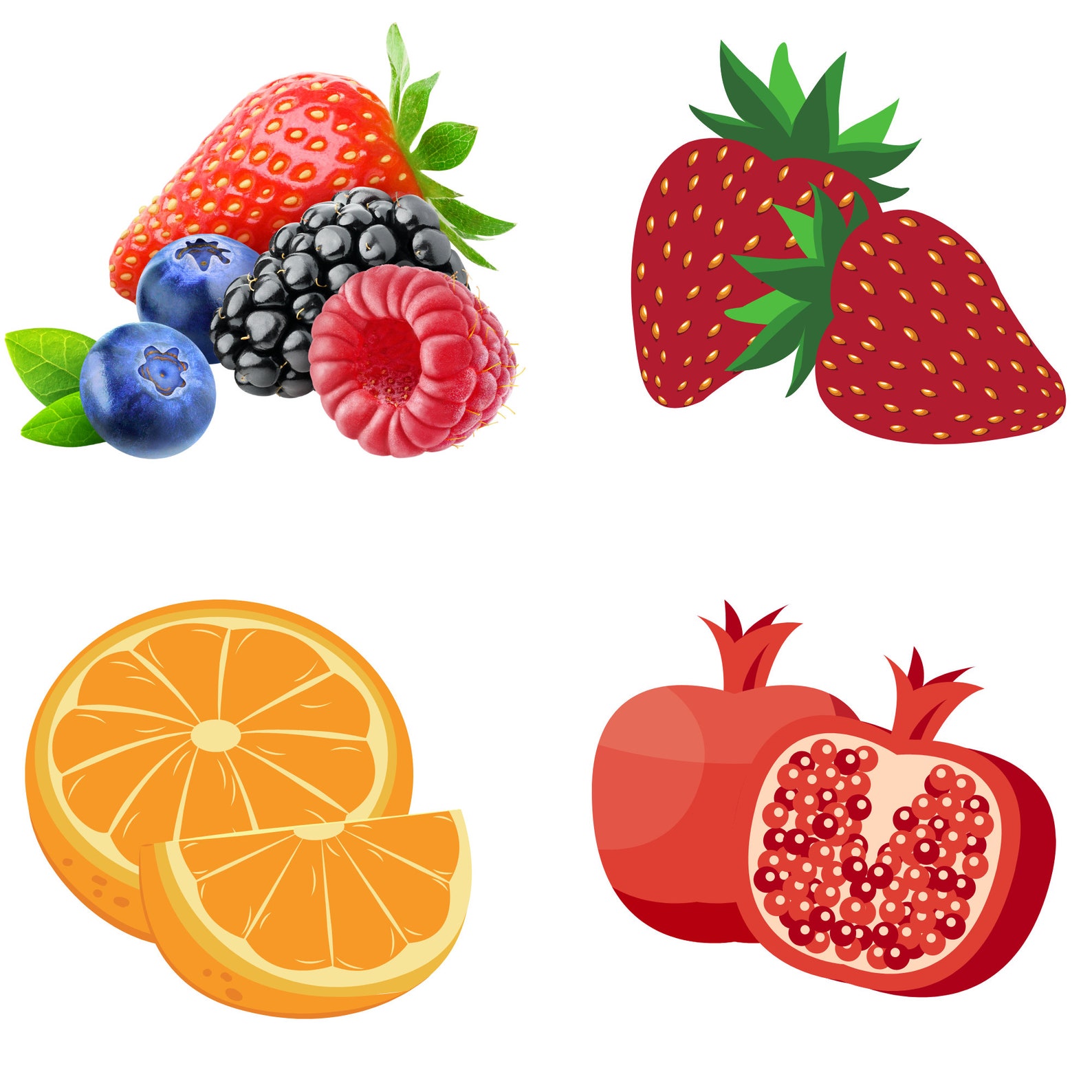 Fruit SVG Bundle , Cute Fruit Clipart , Fruit SVG Summer Svg Tropical ...