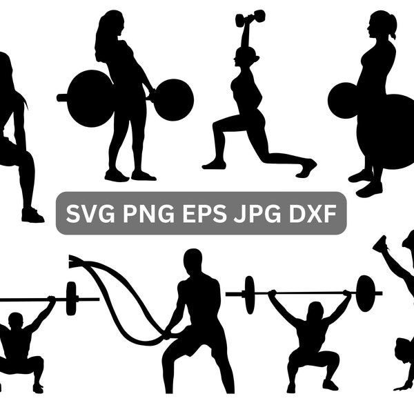 Girl Weightlifting Svg - Etsy