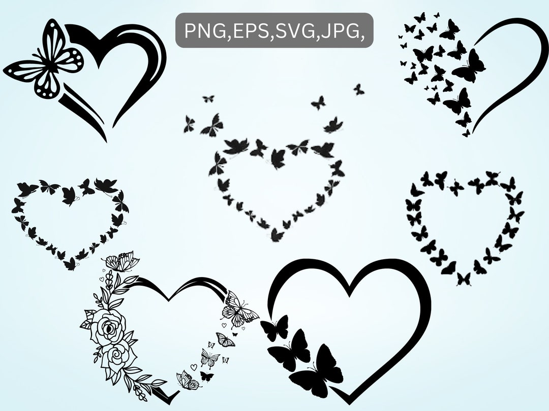 Heart SVG Bundle, Open Heart Svg , Hand Drawn Heart Svg, Heart ...