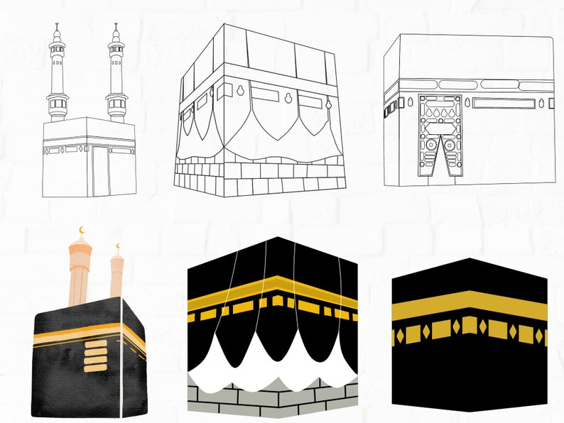 Kaaba Svg, Mecca Svg, Islamic Svg, Kaba Cutting Image, Masjid Al-haram ...
