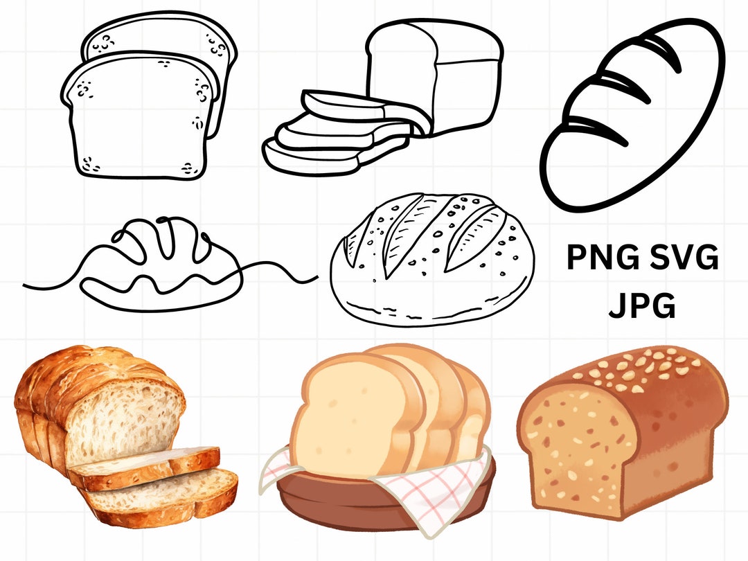 Bread SVG, Bread Basket Svg, Loaf of Bread Clipart, Bread Cricut ...