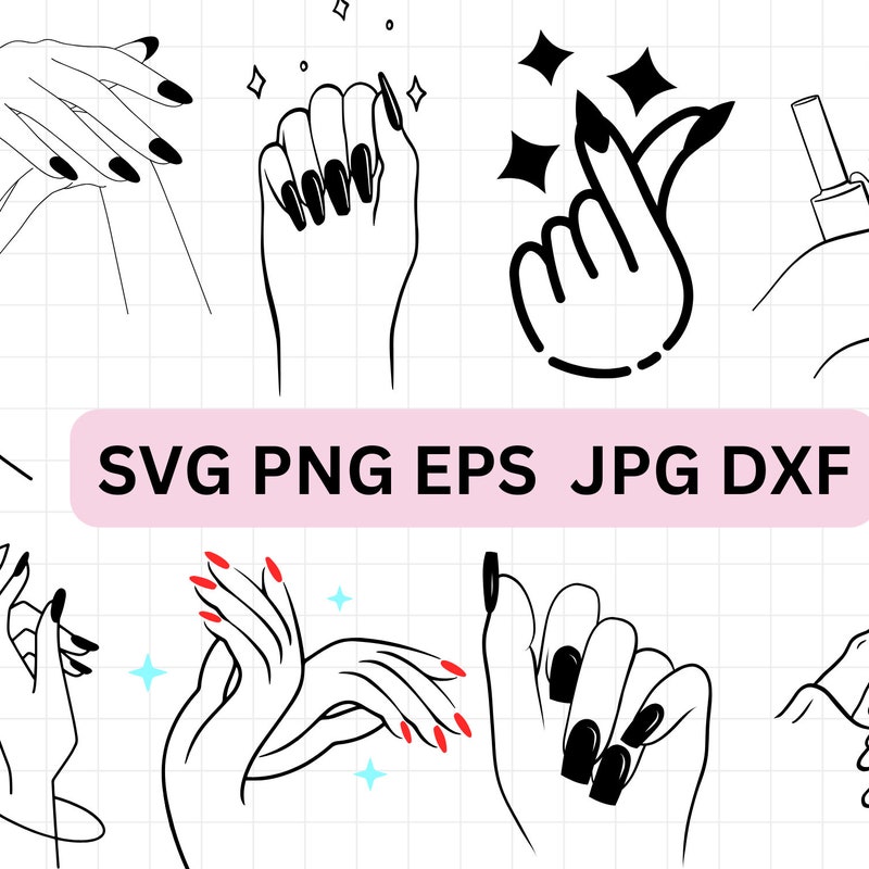 Nails Svg - Etsy