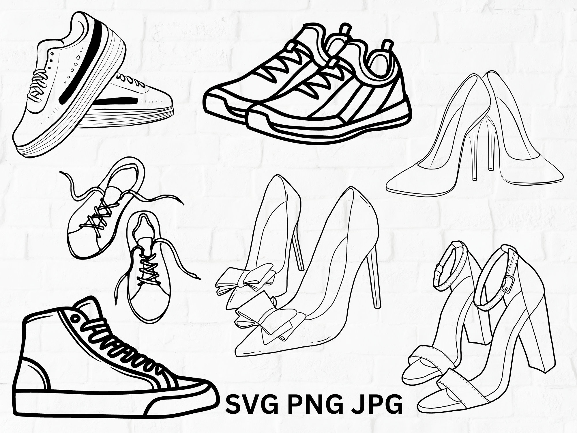 Sneakers SVG Sneakers Sneakers Clipart Sneakers Svg Cut File Sneakers ...