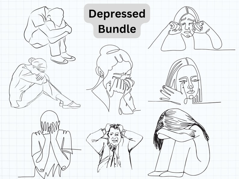Depressed Lady SVG Sad Girl SVG Crying Woman Eye SVG Girl - Etsy