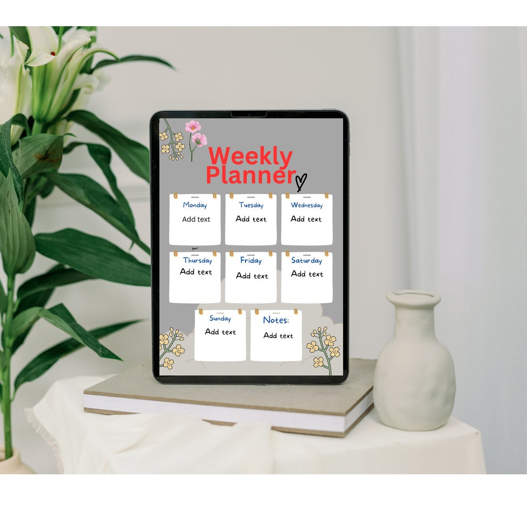 Canva Weekly Planner, Dated Weekly Planner Templates, Editable in Canva ...