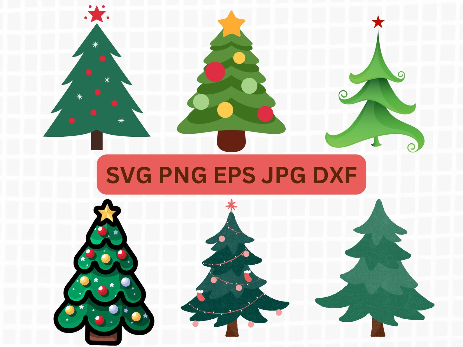 Christmas Tree Svg Bundle Christmas Clipart Christmas Png - Etsy