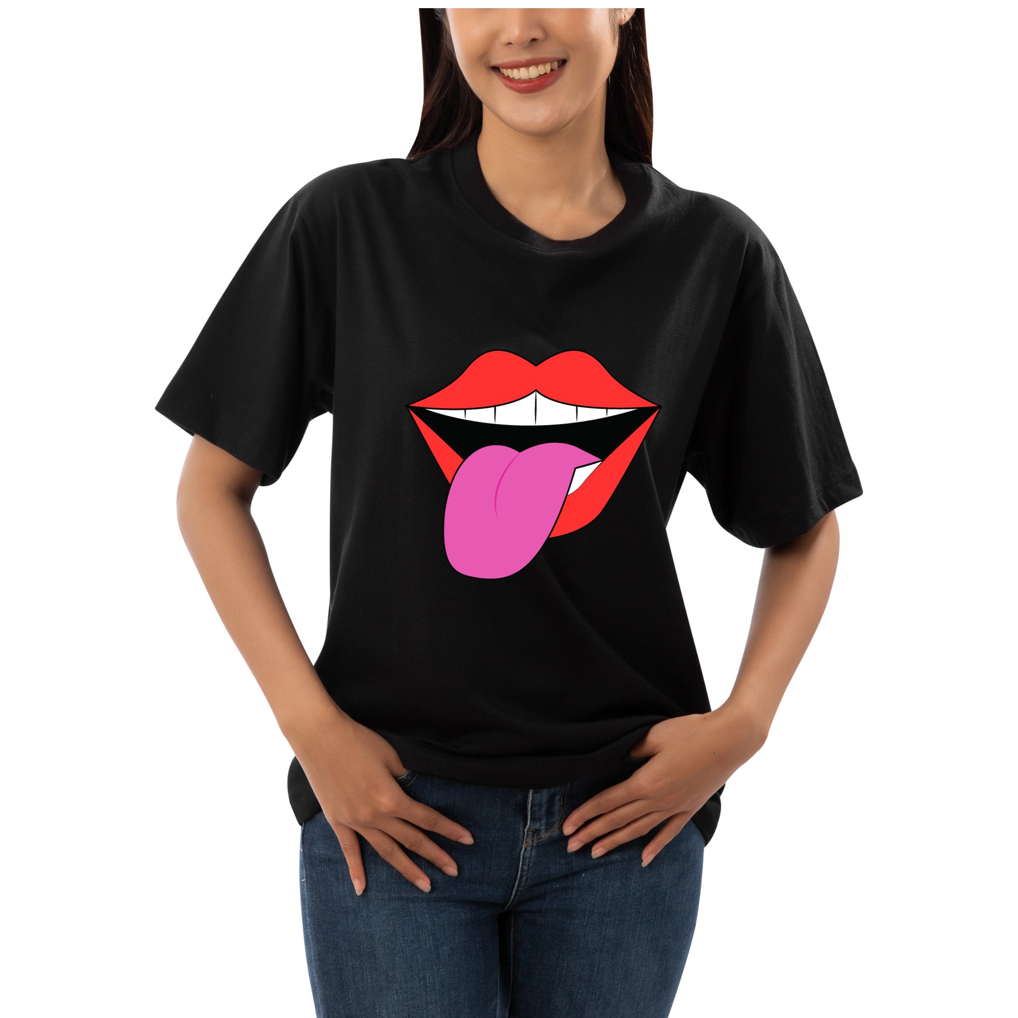 Labios svg, boca con lengua svg, labios calientes, labios clipart ...