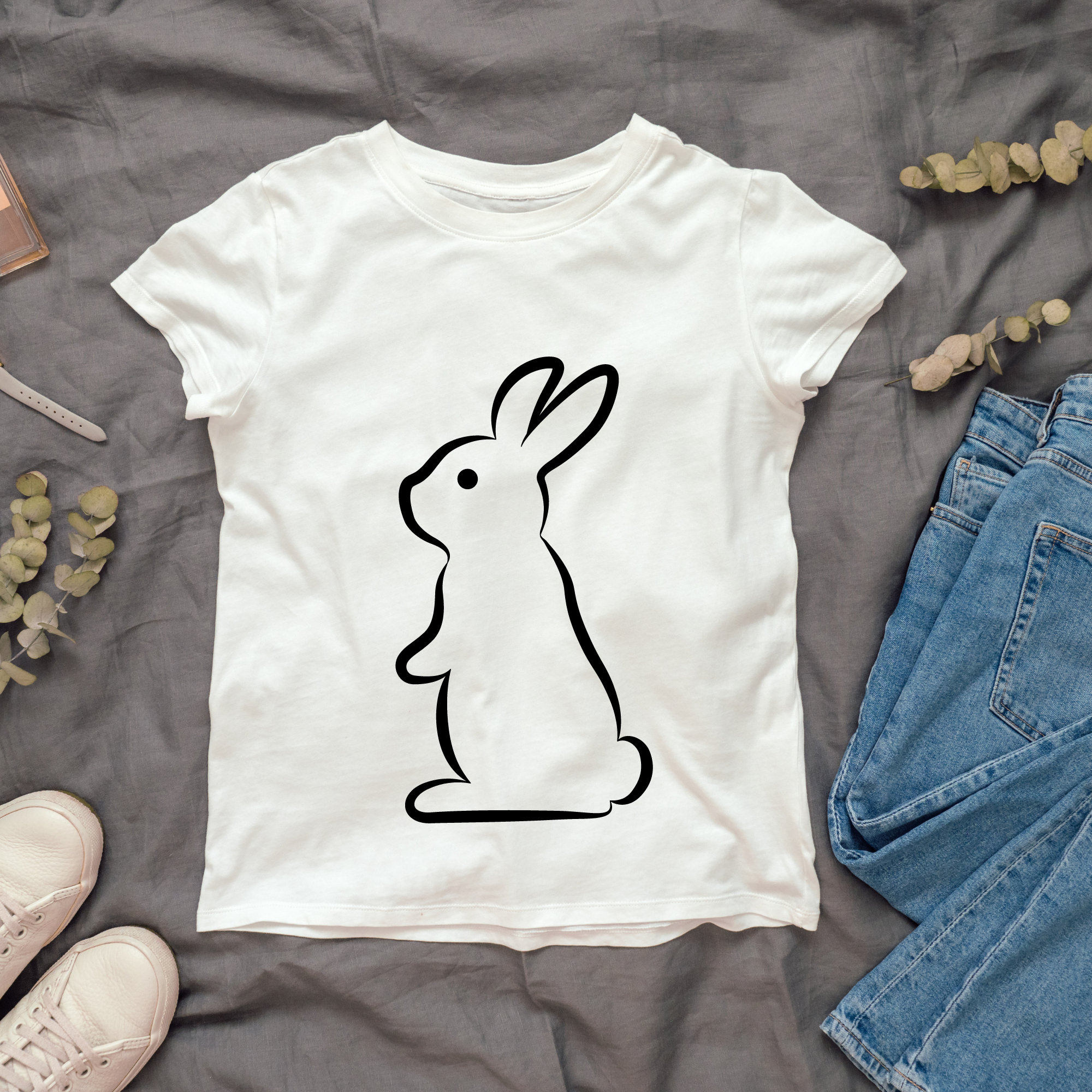 Rabbit Silhouette Svg, Black Rabbit Decal, Bunny Svg, Rabbit Easter Svg ...