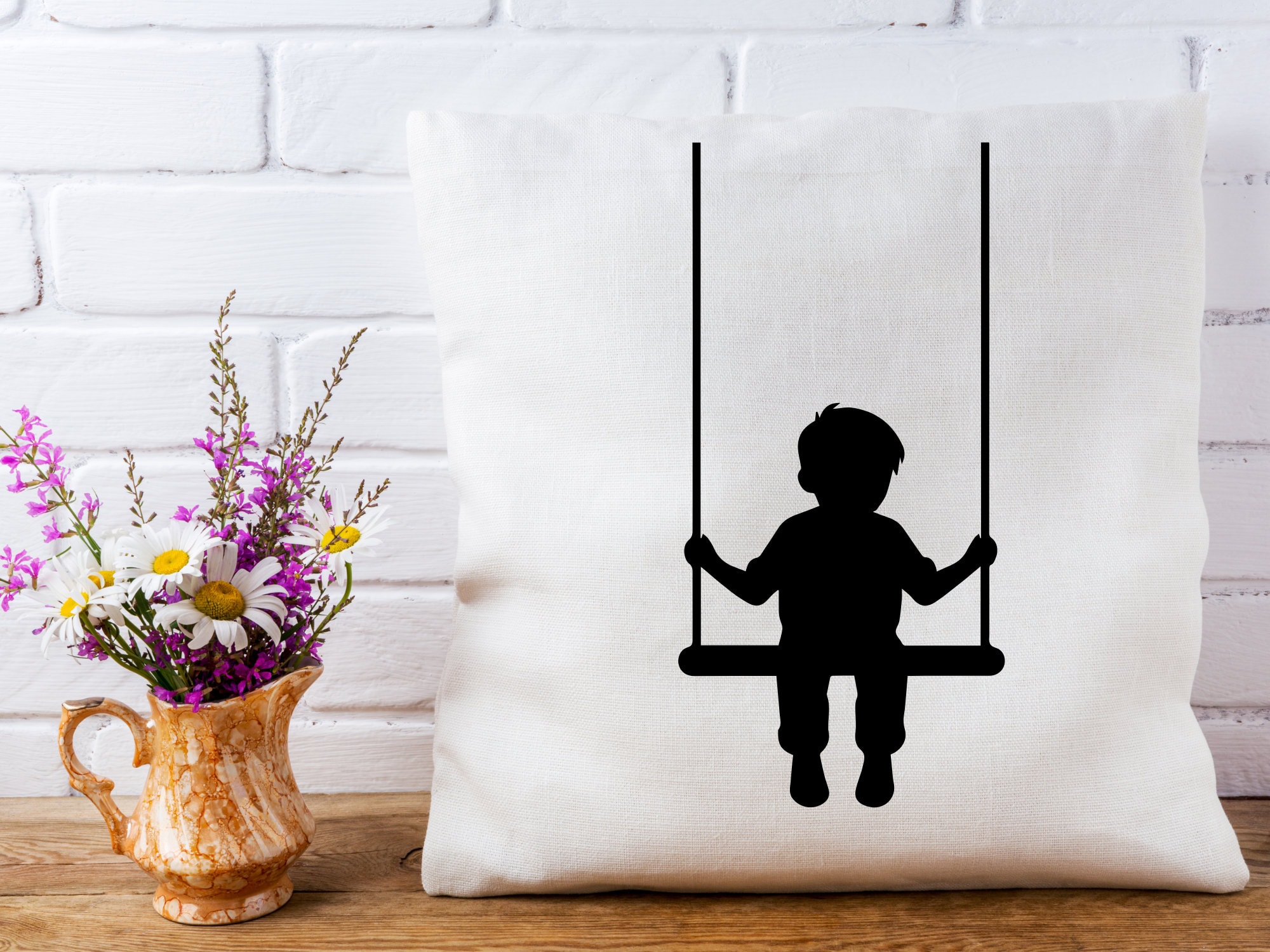 Swing Svg, Svg Files for Cricut, Child Silhouette, Playground Svg, Kids ...