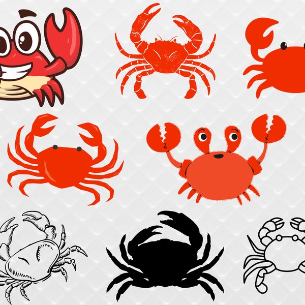 Crab Svg - Etsy