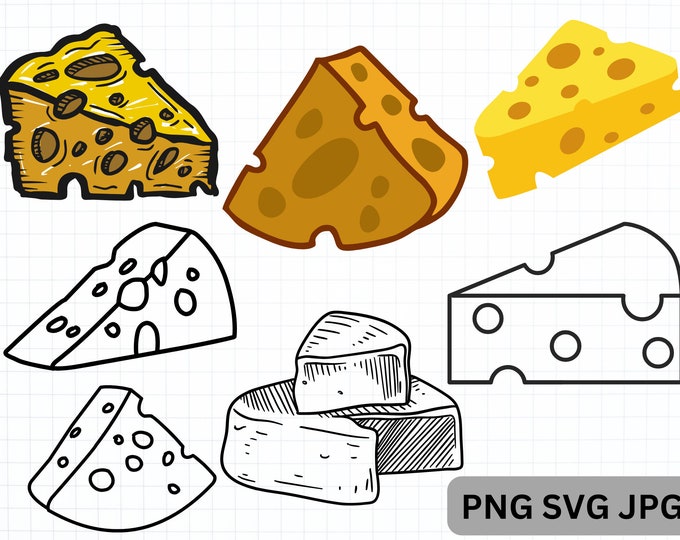 Cheese SVG Bundle, Cheese SVG, Cheese Clipart, Cheese Slice Svg, Cheese ...