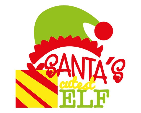 Santa's Cutest Elf Svg, Santa Elf Svg, Santa Elf Clipart, Christmas Elf ...