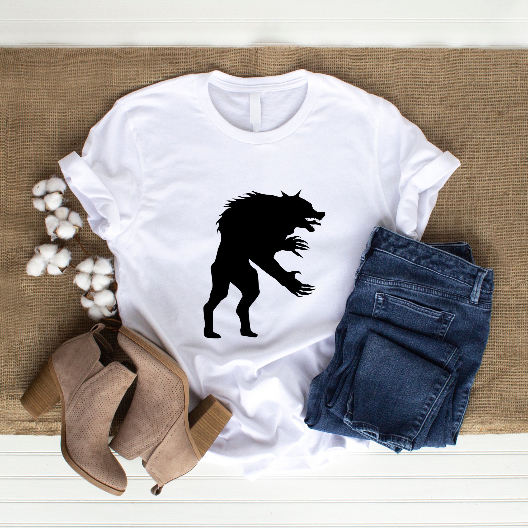 Werewolf Silhouette SVG, Wolf Svg, Wolfman Svg, Horror SVG, Werewolf ...